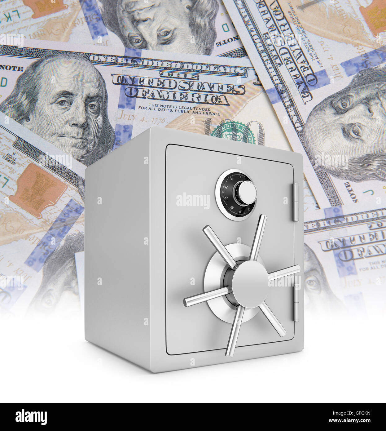 Security safe with new hundred dollar bills Stock Photo - Alamy