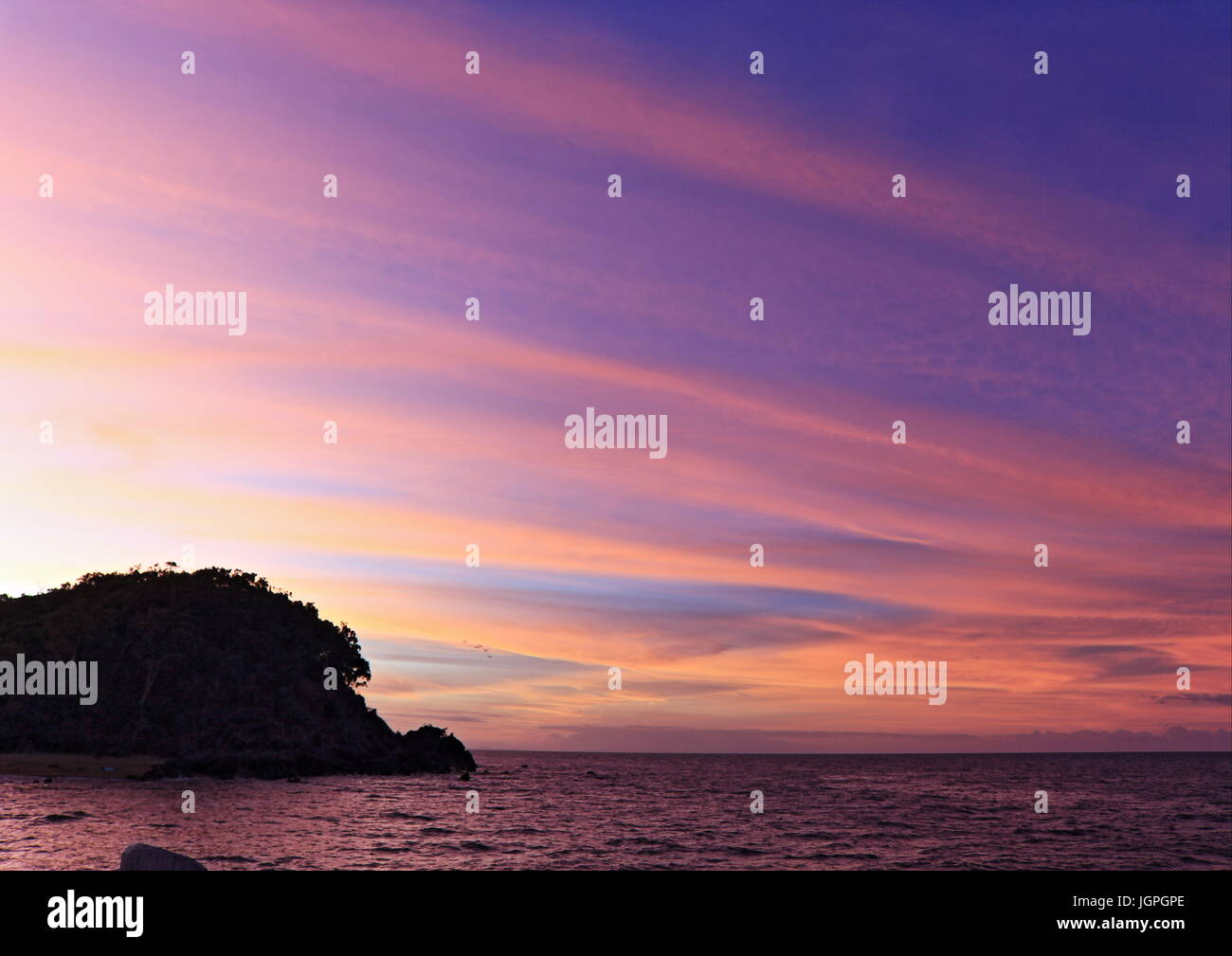 Palm Cove sunset display Stock Photo - Alamy