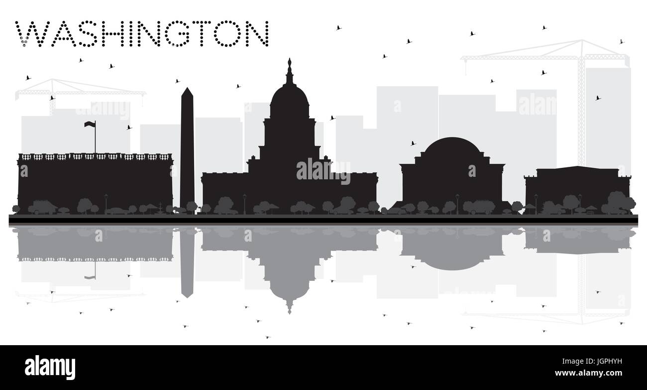 Washington dc skyline vector silhouette hi-res stock photography and ...