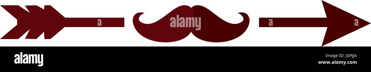 arrow with mustache icon vector illustration graphic design Stock Vector Image & Art - Alamy