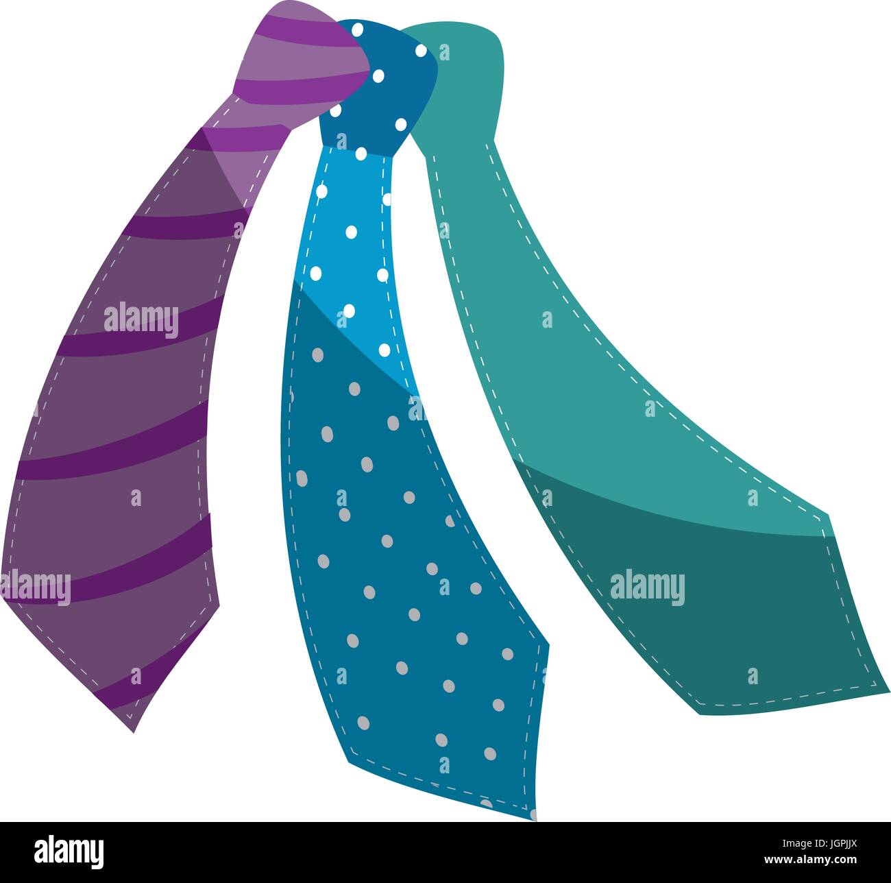 Striped ties Stock Vector Images - Alamy