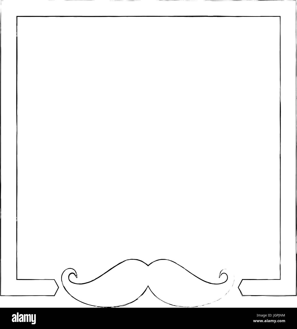 frame mustache decorative icon vector illustration graphic design Stock ...