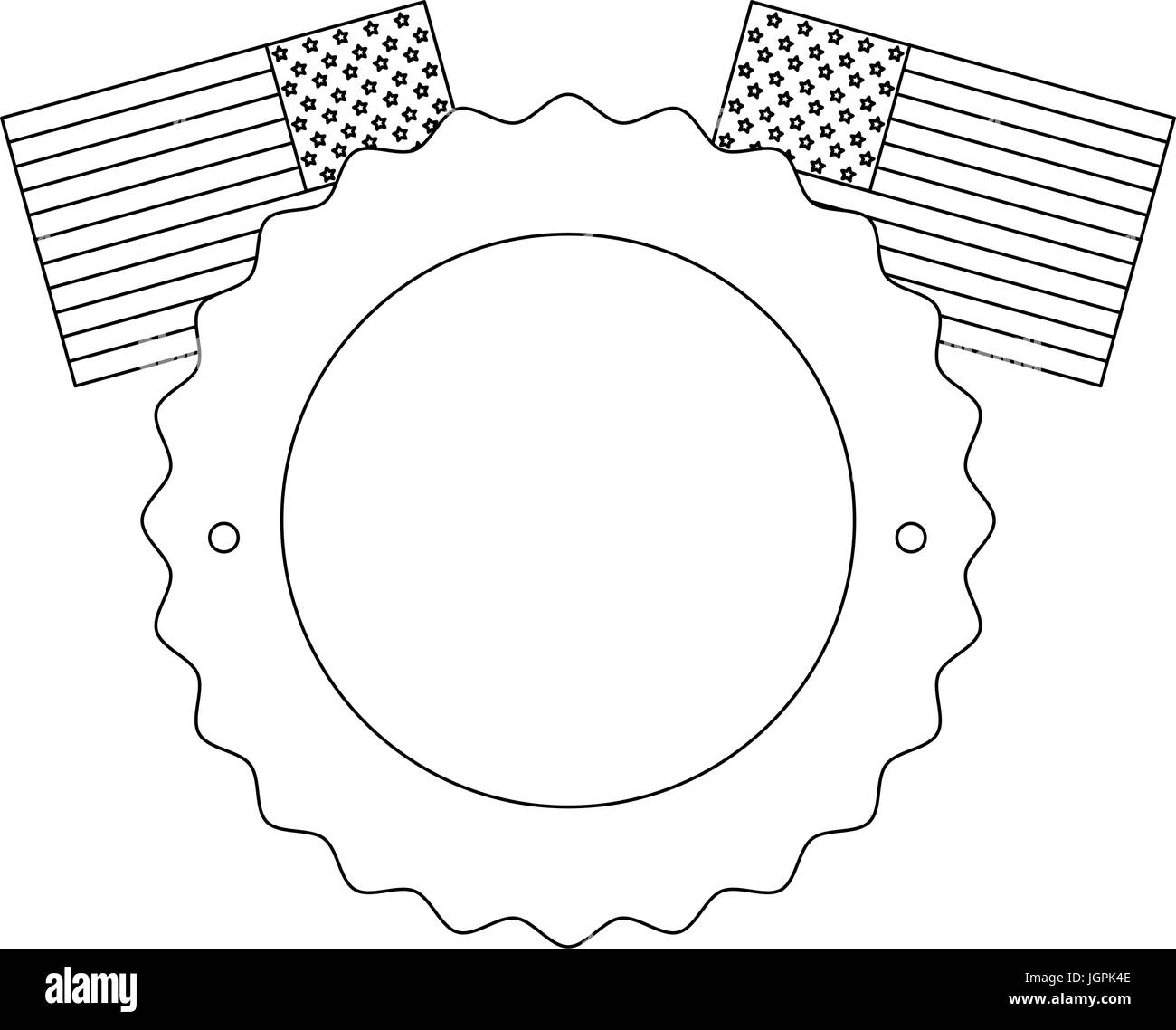 American flag state seal Black and White Stock Photos & Images - Alamy