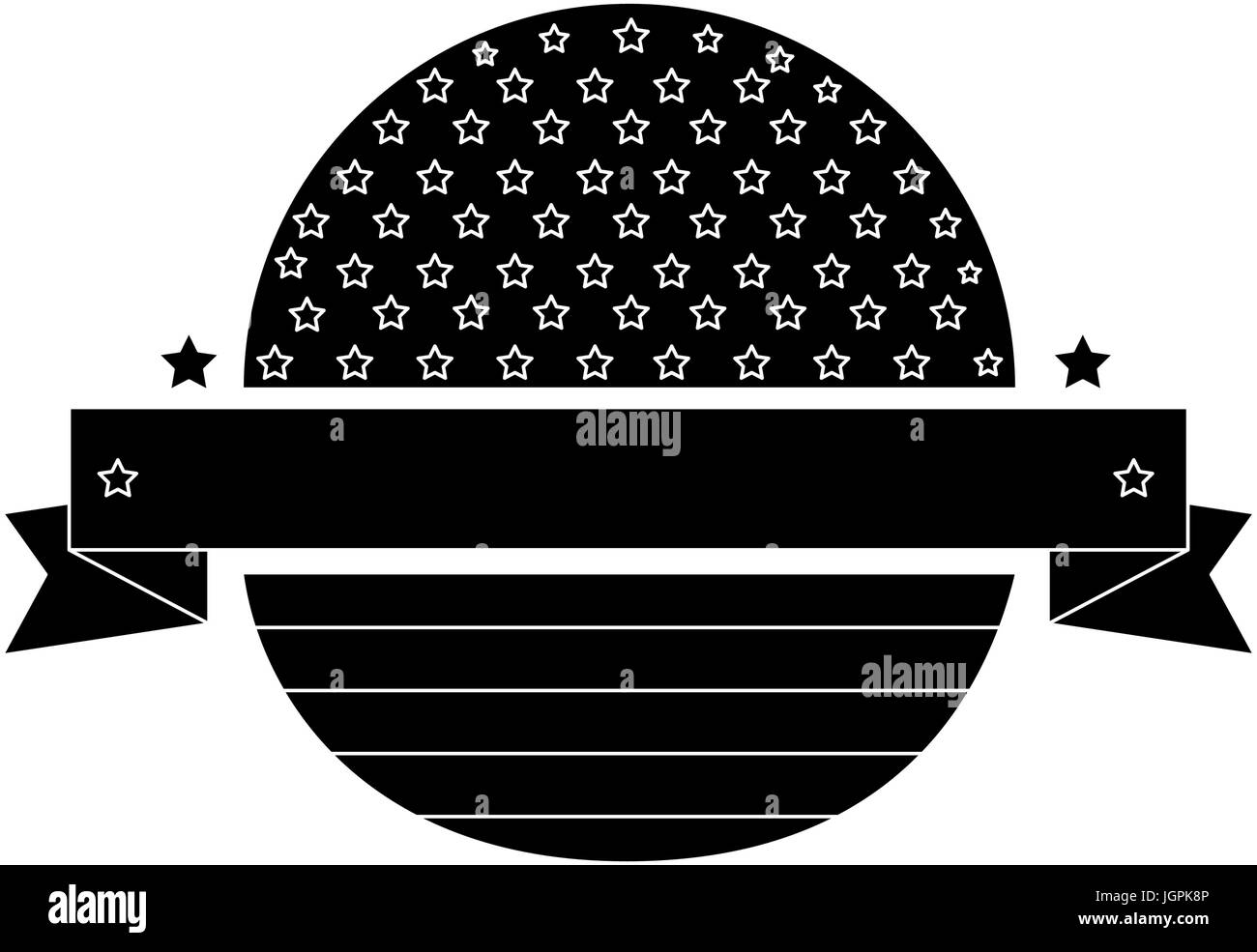 seal stamp with usa country flag and decorative ribbon icon over white ...