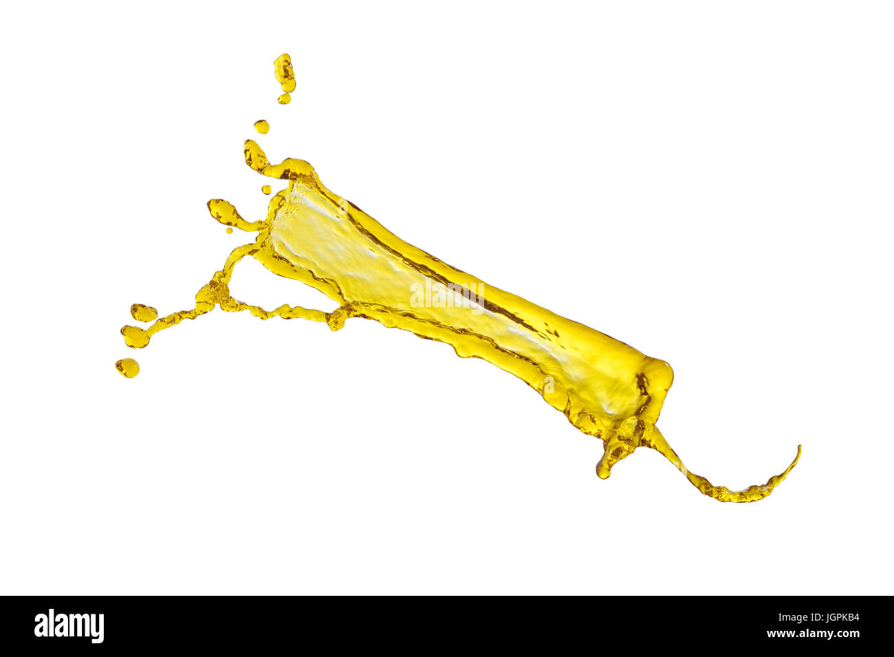 isolated beautiful flying yellow splash over white background Stock ...