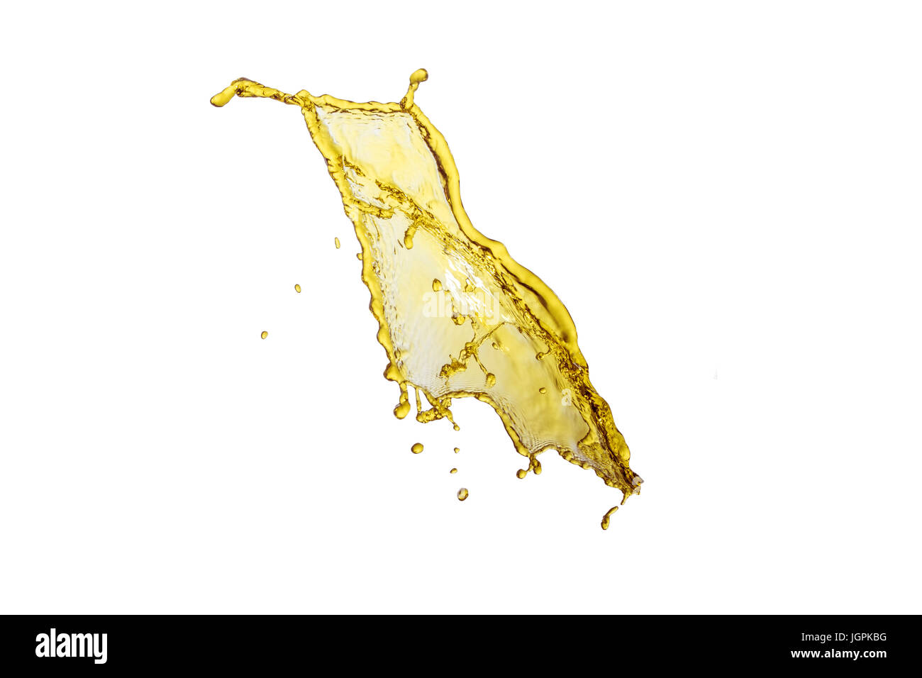 flying beautiful engine oil isolated over white background and many ...