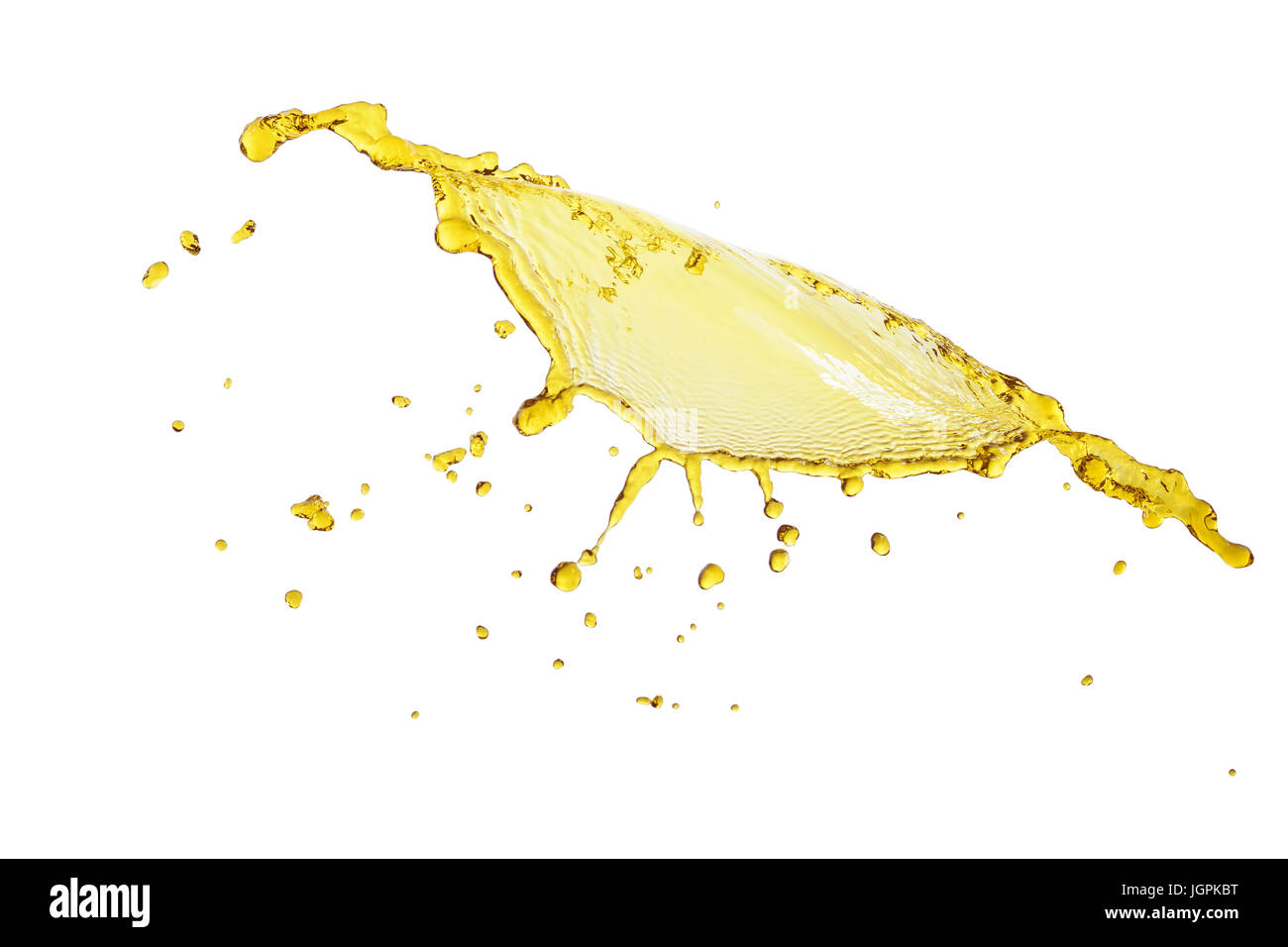 flying beautiful engine oil isolated over white background and many ...