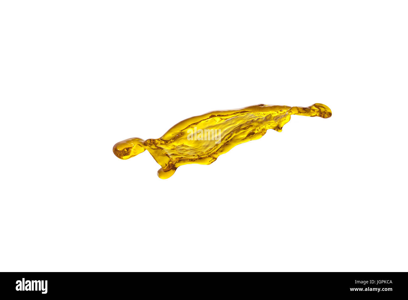 isolated beautiful flying yellow splash over white background Stock ...