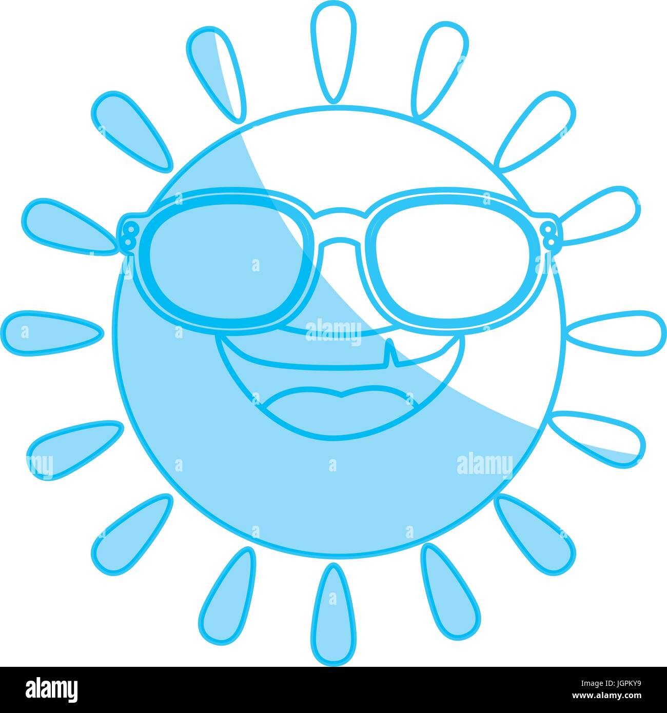 Cute sun cartoon icon vector illustration graphic design Stock Vector ...