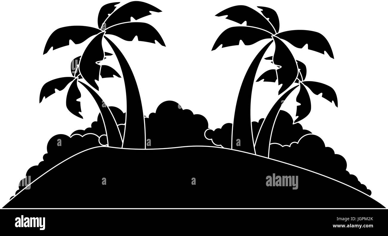 Island tree palms icon vector illustration graphic design Stock Vector ...