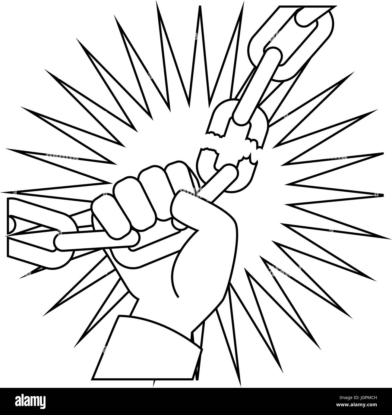 Hand grabbing a chain icon Stock Vector Image & Art - Alamy