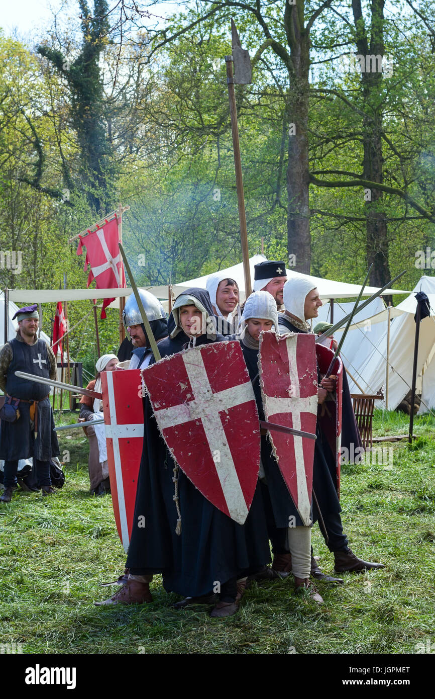Haarzuilens, Netherlands – April 24, 2016: Knight games during The Elf ...