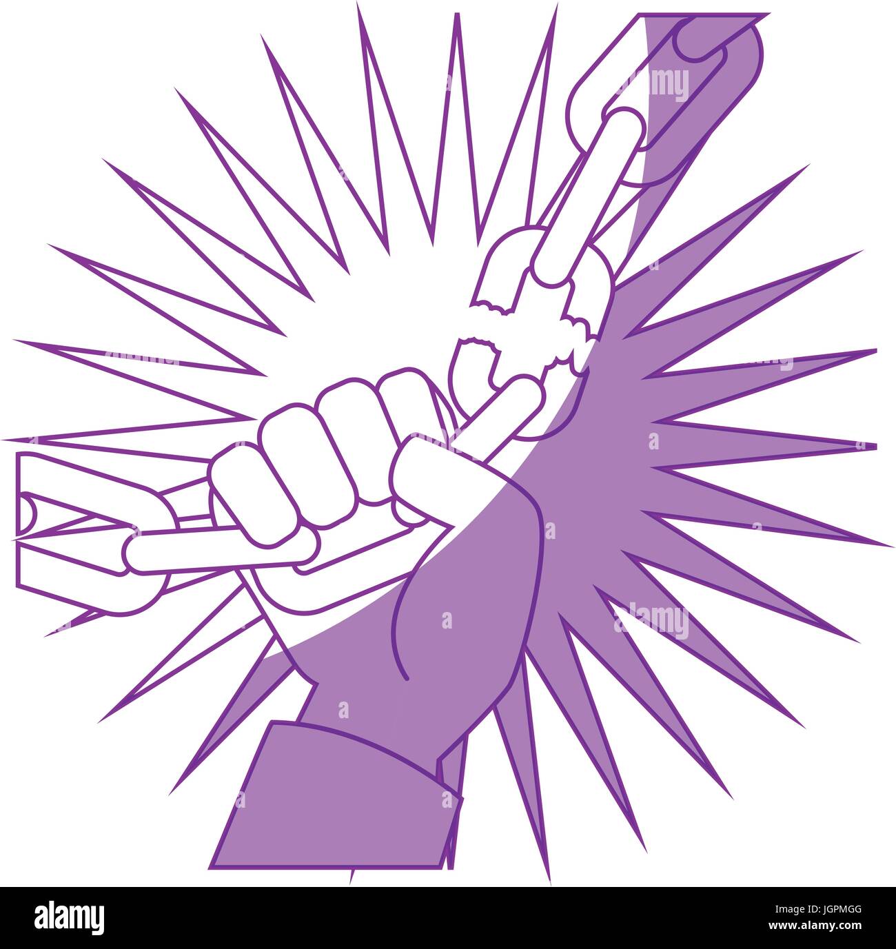 Hand grabbing a chain icon Stock Vector Image & Art - Alamy