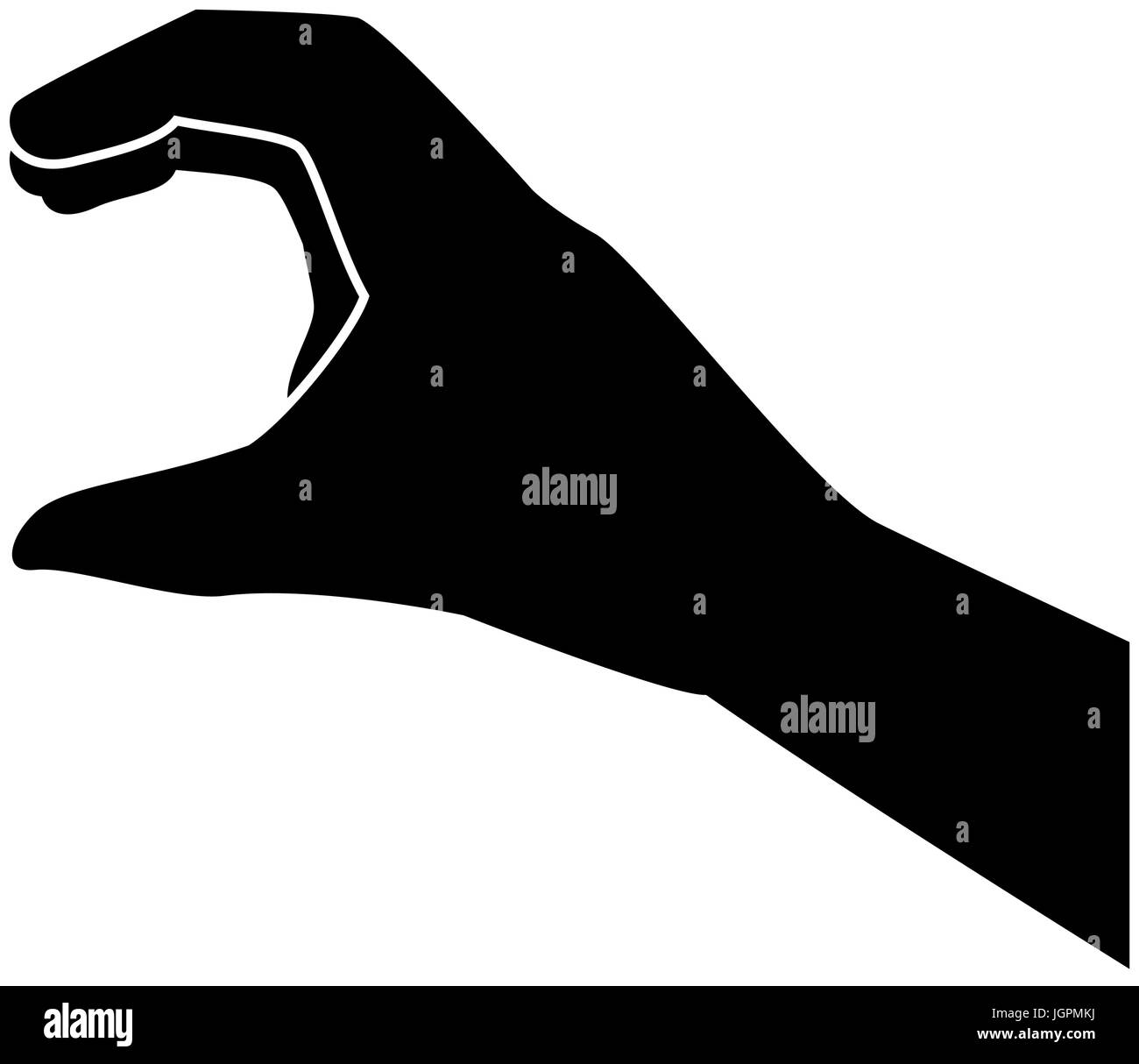 Black and white palm closeup Stock Vector Images - Alamy