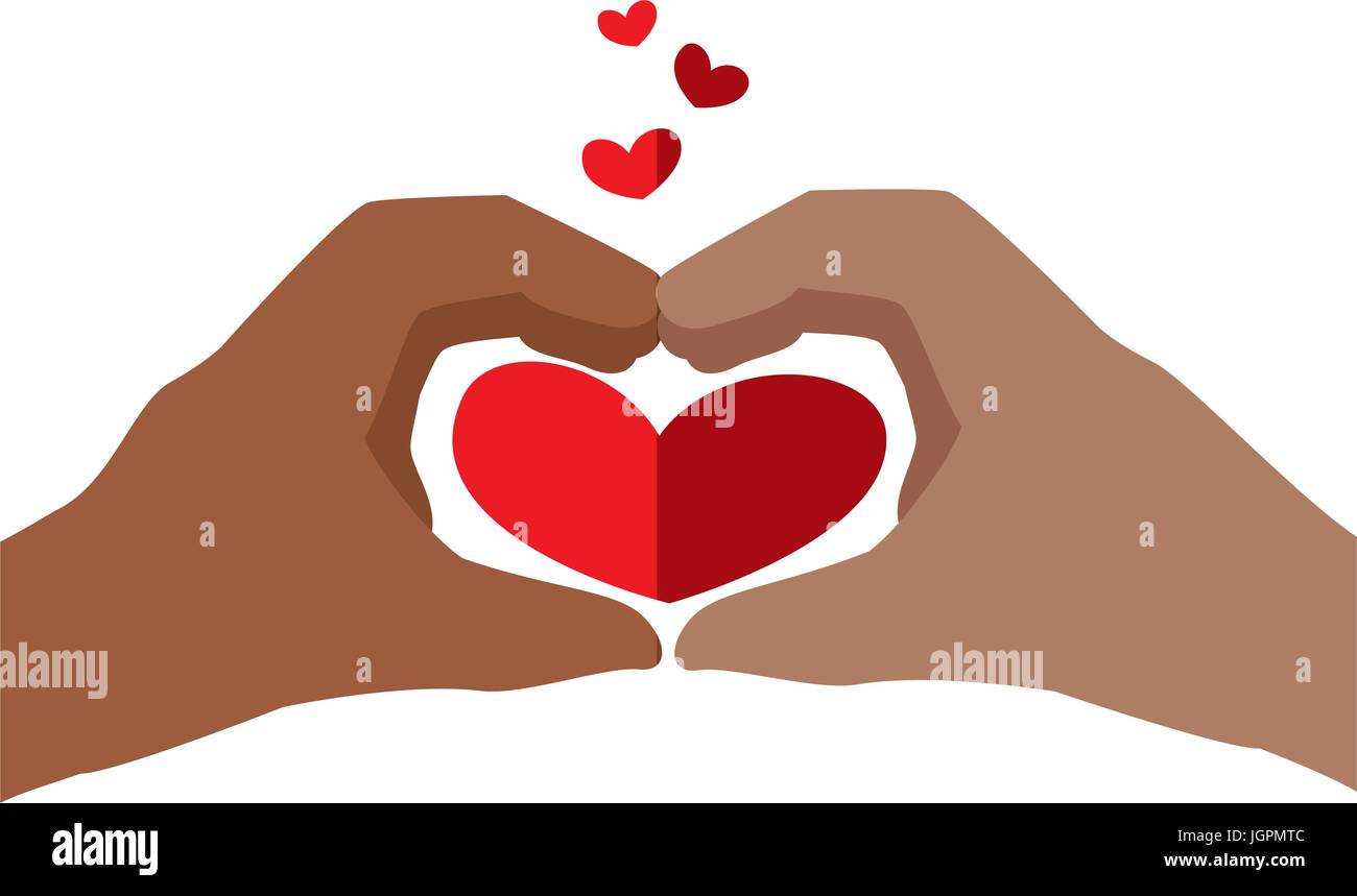 Man showing heart symbol Stock Vector Images - Alamy