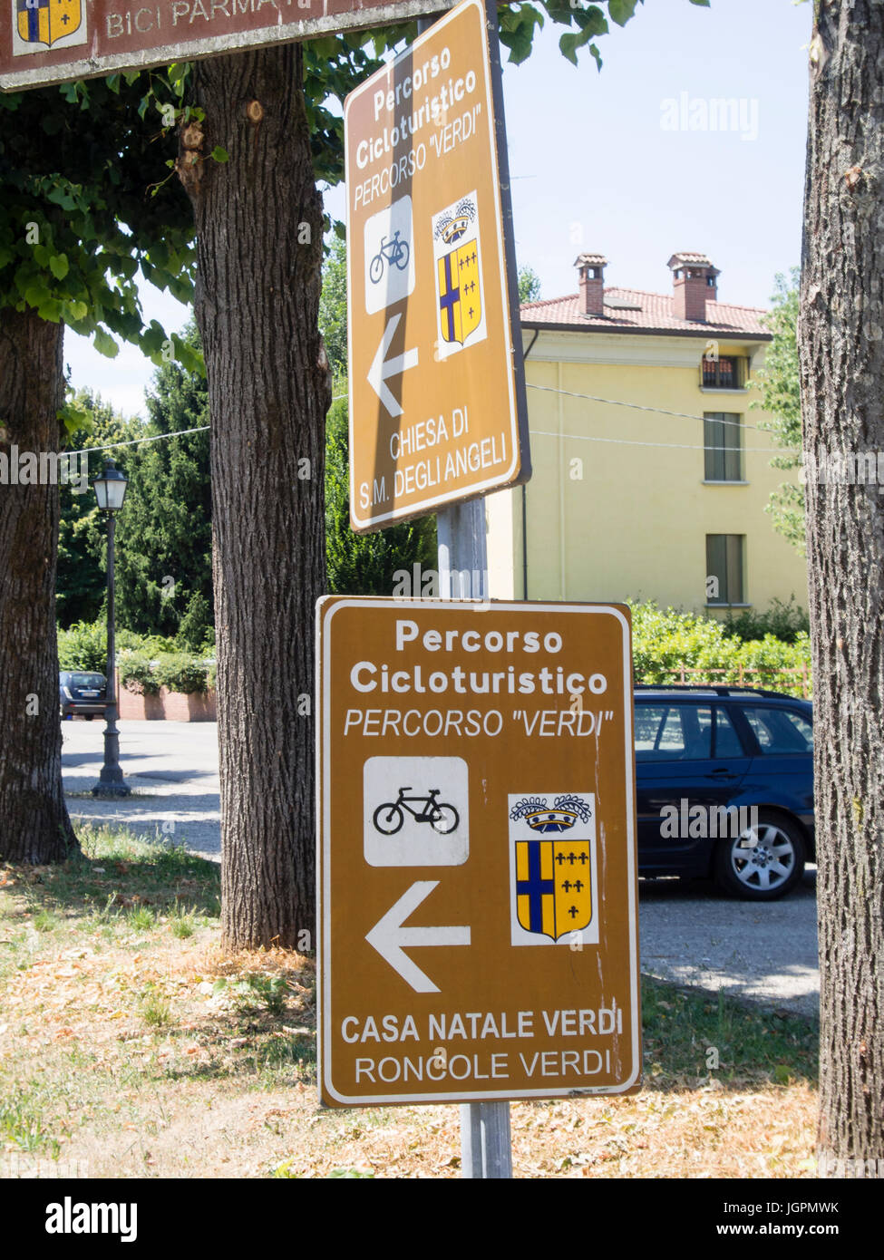 Busseto, Parma, Italy hometown of music composer Giuseppe Verdi Stock ...