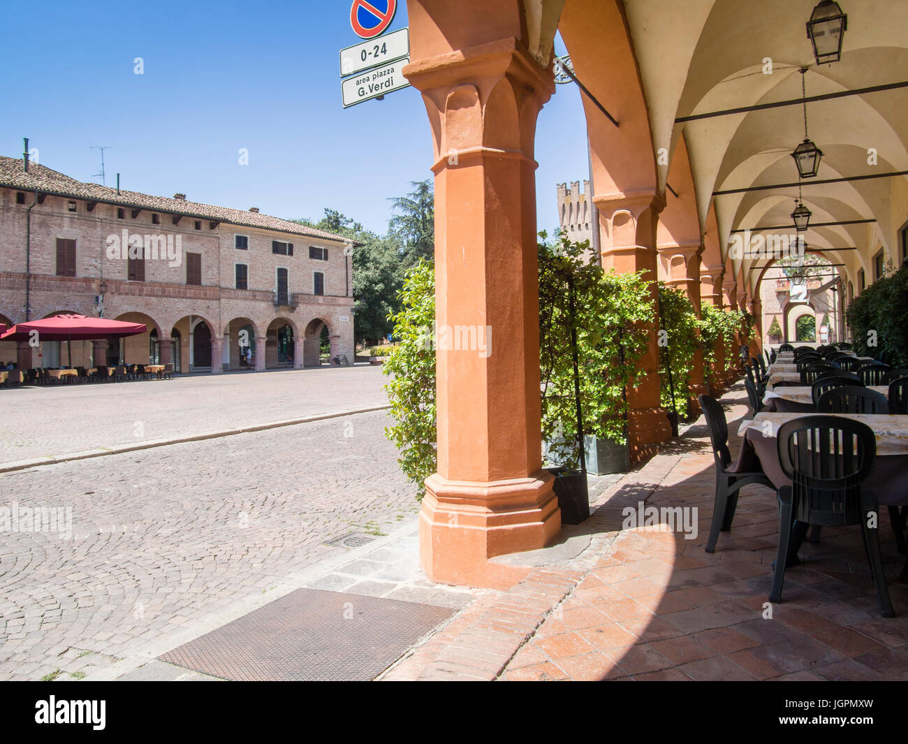 Busseto, Parma, Italy hometown of music composer Giuseppe Verdi Stock ...