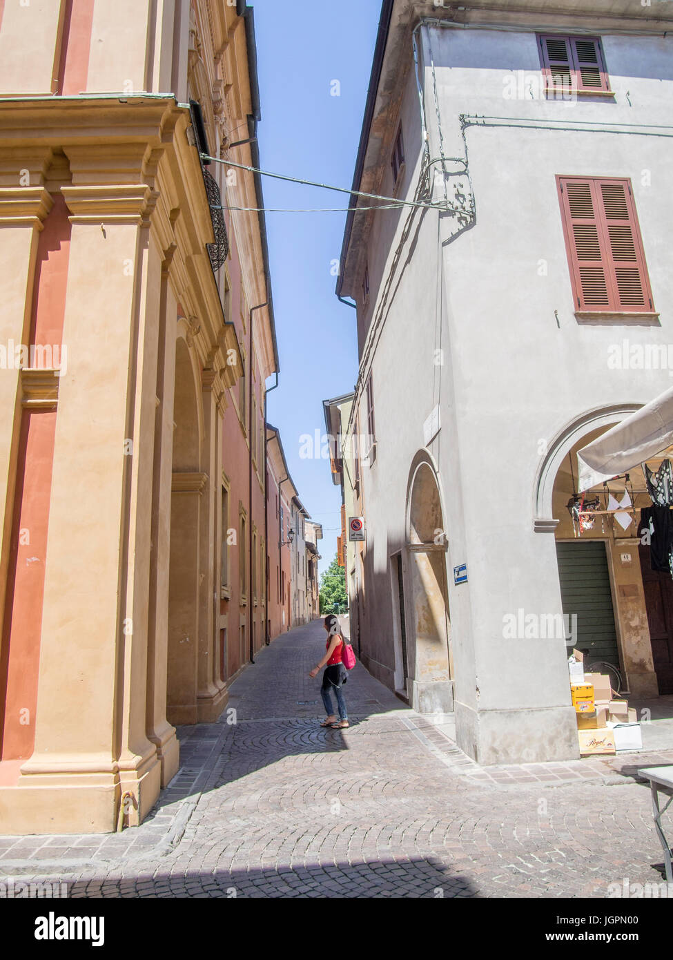 Busseto, Parma, Italy hometown of music composer Giuseppe Verdi Stock ...