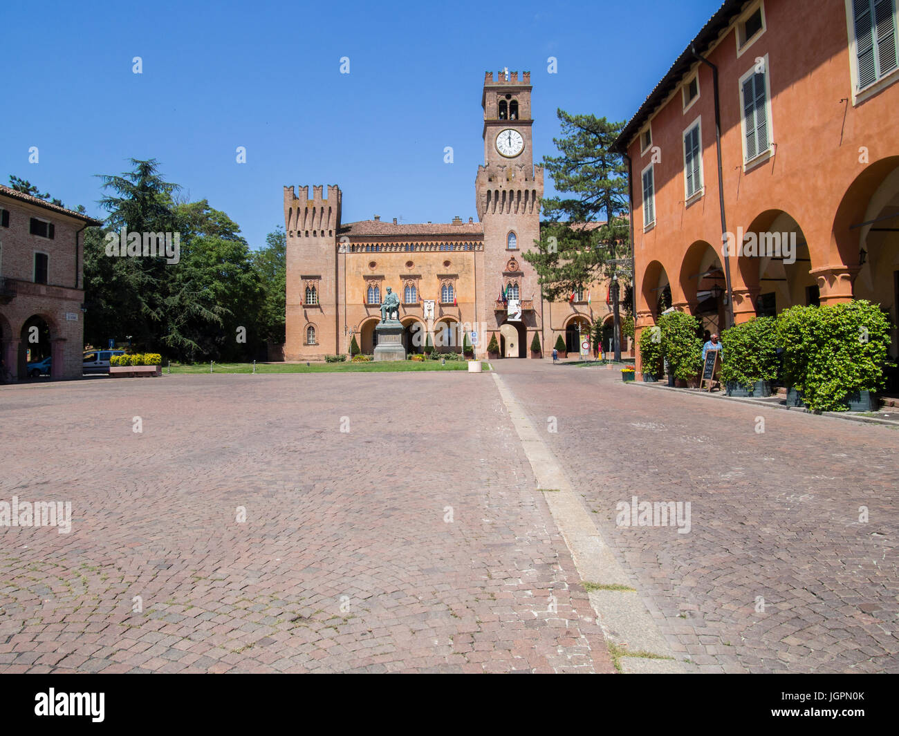 Busseto, Parma, Italy hometown of music composer Giuseppe Verdi Stock ...