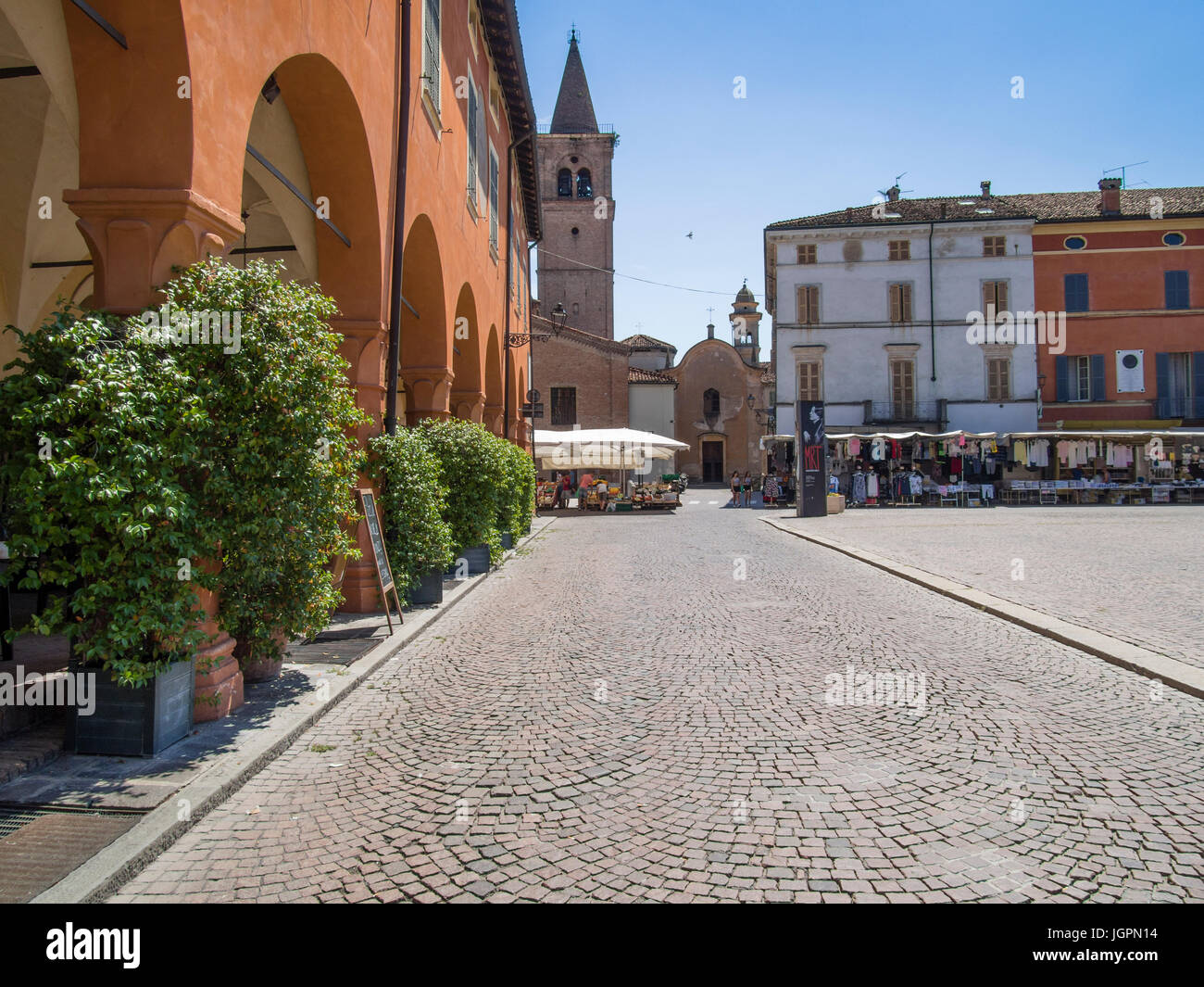 Busseto, Parma, Italy hometown of music composer Giuseppe Verdi Stock ...