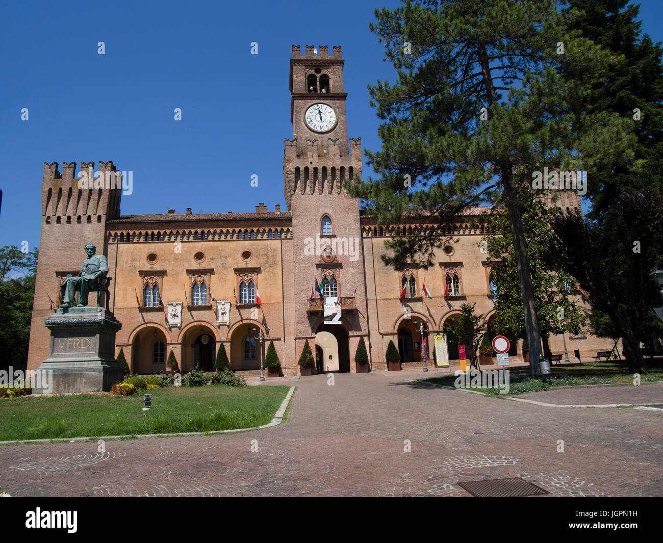 Busseto, Parma, Italy hometown of music composer Giuseppe Verdi Stock ...