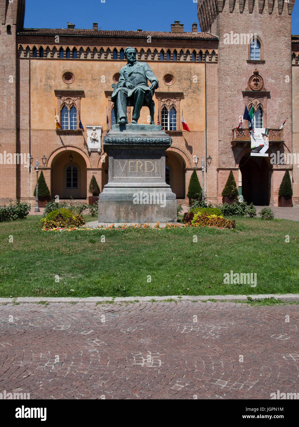 Busseto, Parma, Italy hometown of music composer Giuseppe Verdi Stock ...