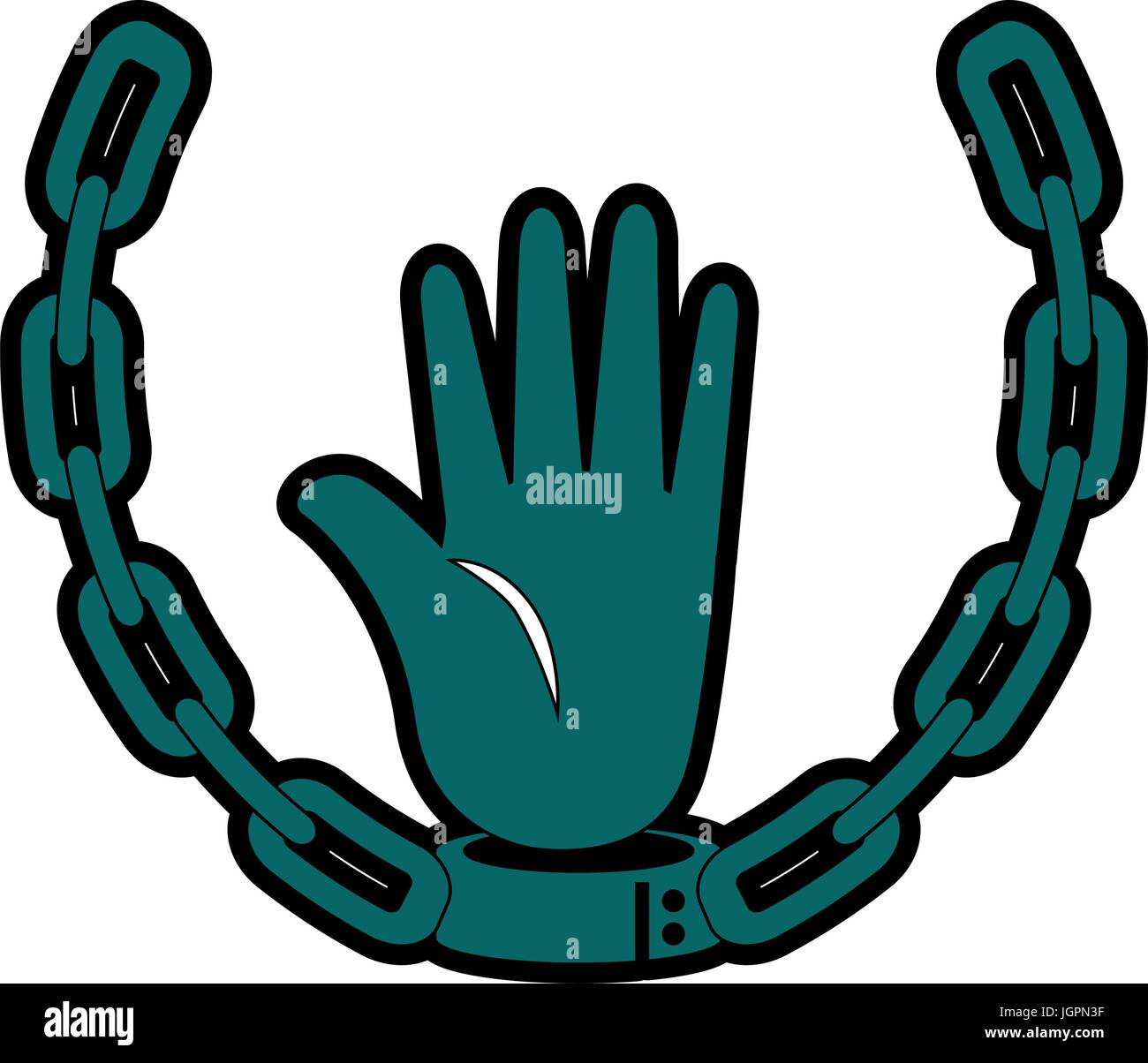 hand with handcuffs icon Stock Vector Image & Art - Alamy