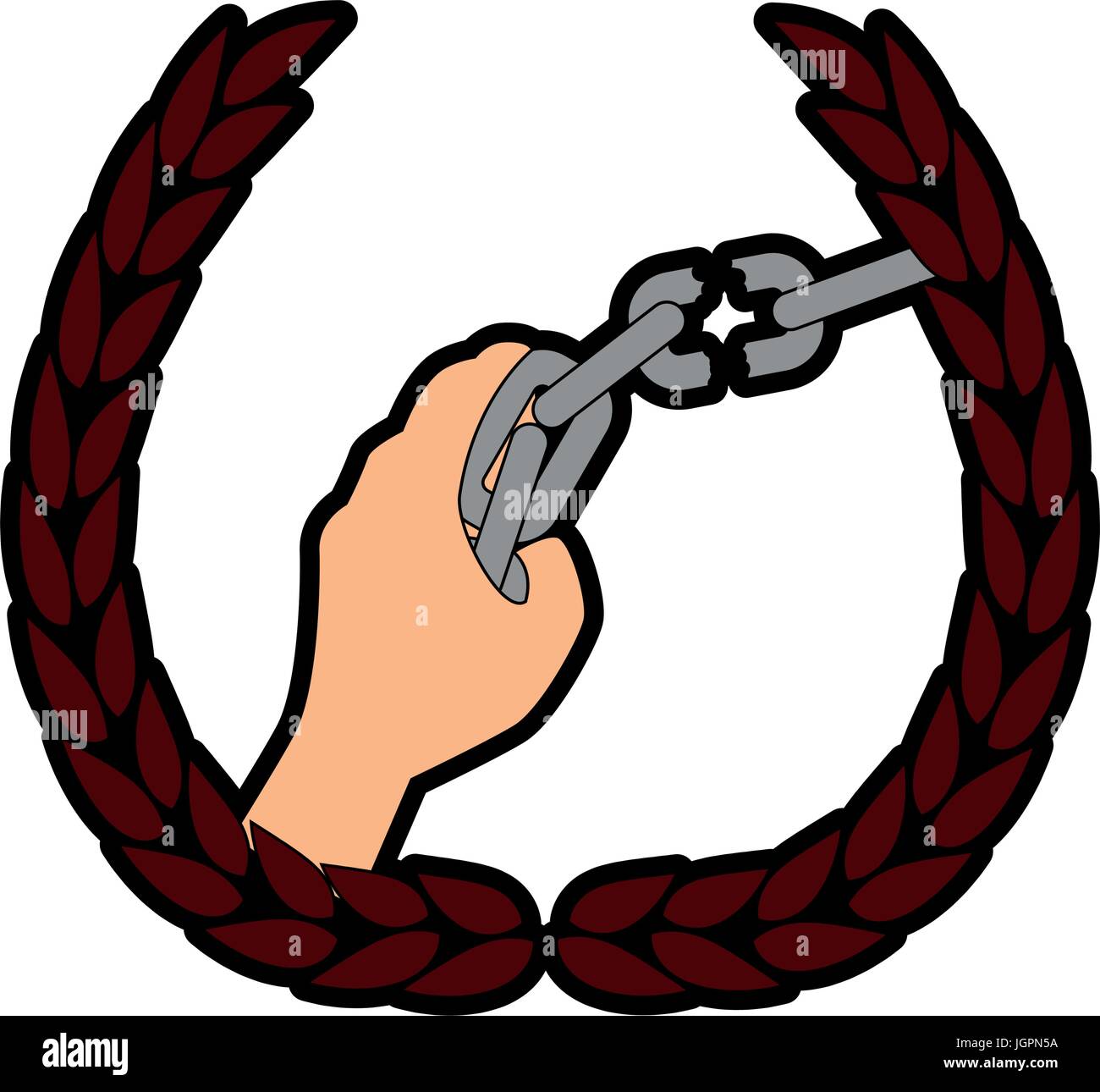Hand grabbing a chain icon Stock Vector Image & Art - Alamy
