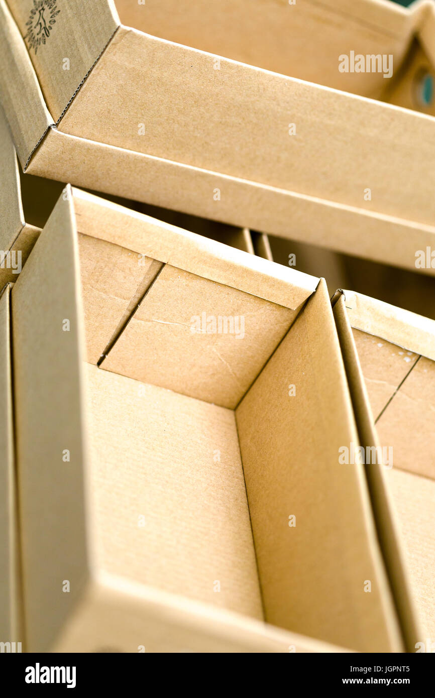 Folded cardboard boxes hi-res stock photography and images - Alamy