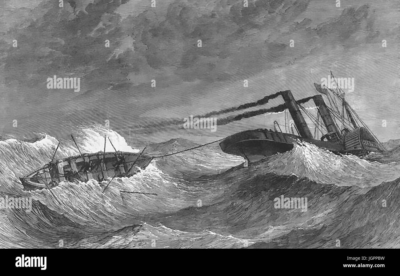 LIVERPOOL LIFEBOAT DISASTER 14 January 1865. While trying to help the ...