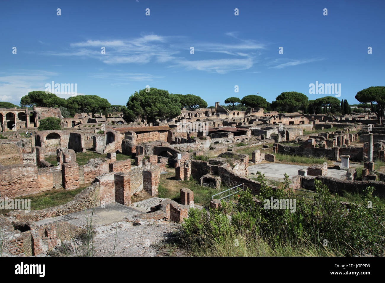 OSTIA ANTCA, ITALY - JULY 2, 2017: remains of Ancient Ostia town built ...