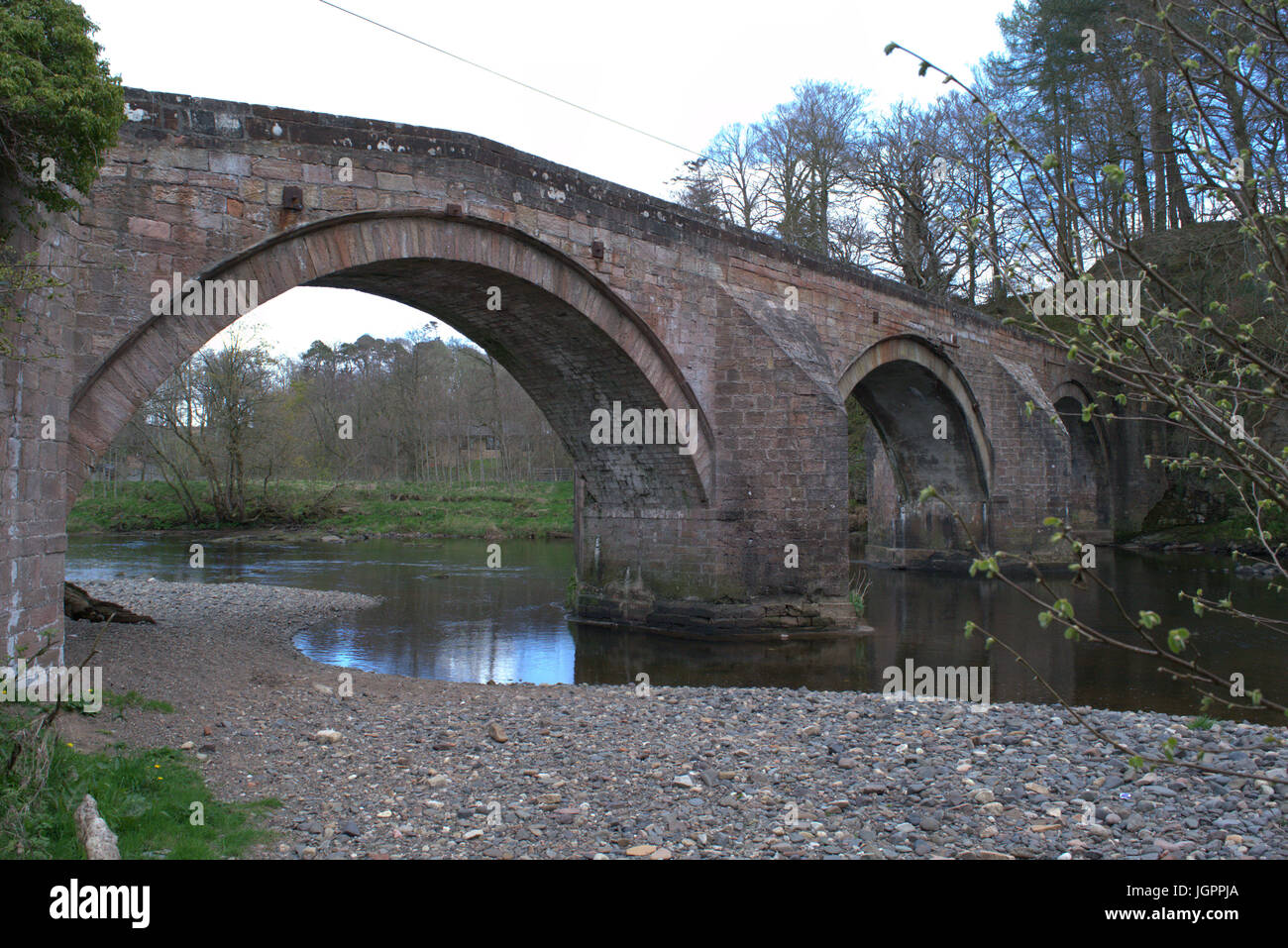 Arched bridge at Stair Stock Photo - Alamy