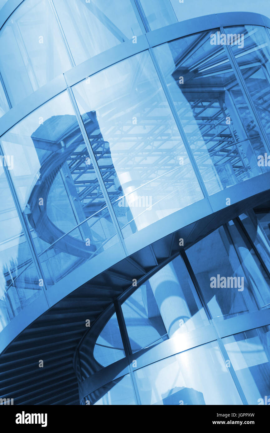 Modern office interior, stairs, in business building Stock Photo - Alamy