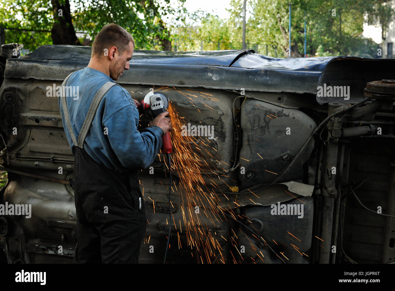 grinder, high, cutting, sparks, danger, safety, hygiene, work, hand ...
