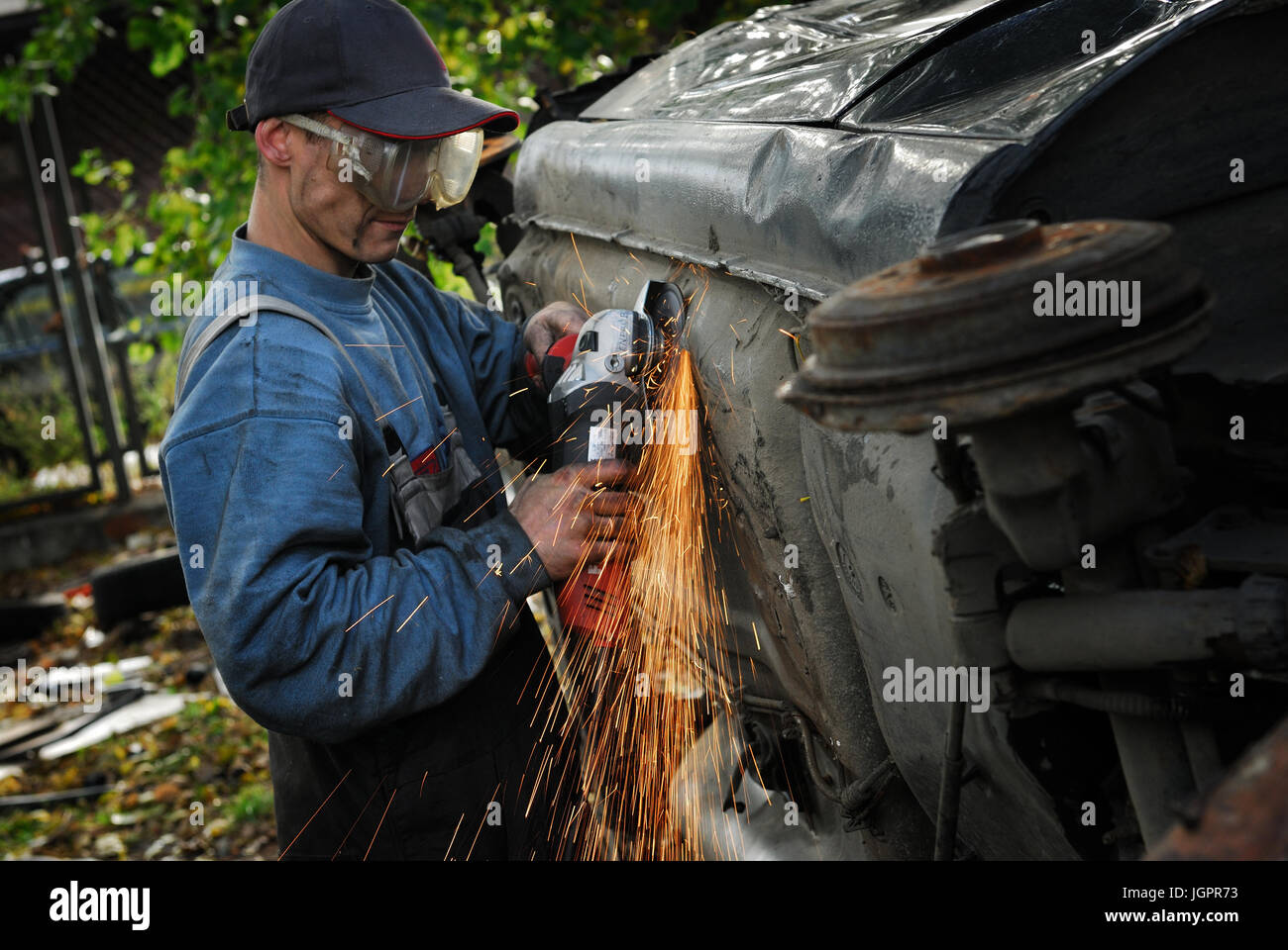 grinder, high, cutting, sparks, danger, safety, hygiene, work, hand ...
