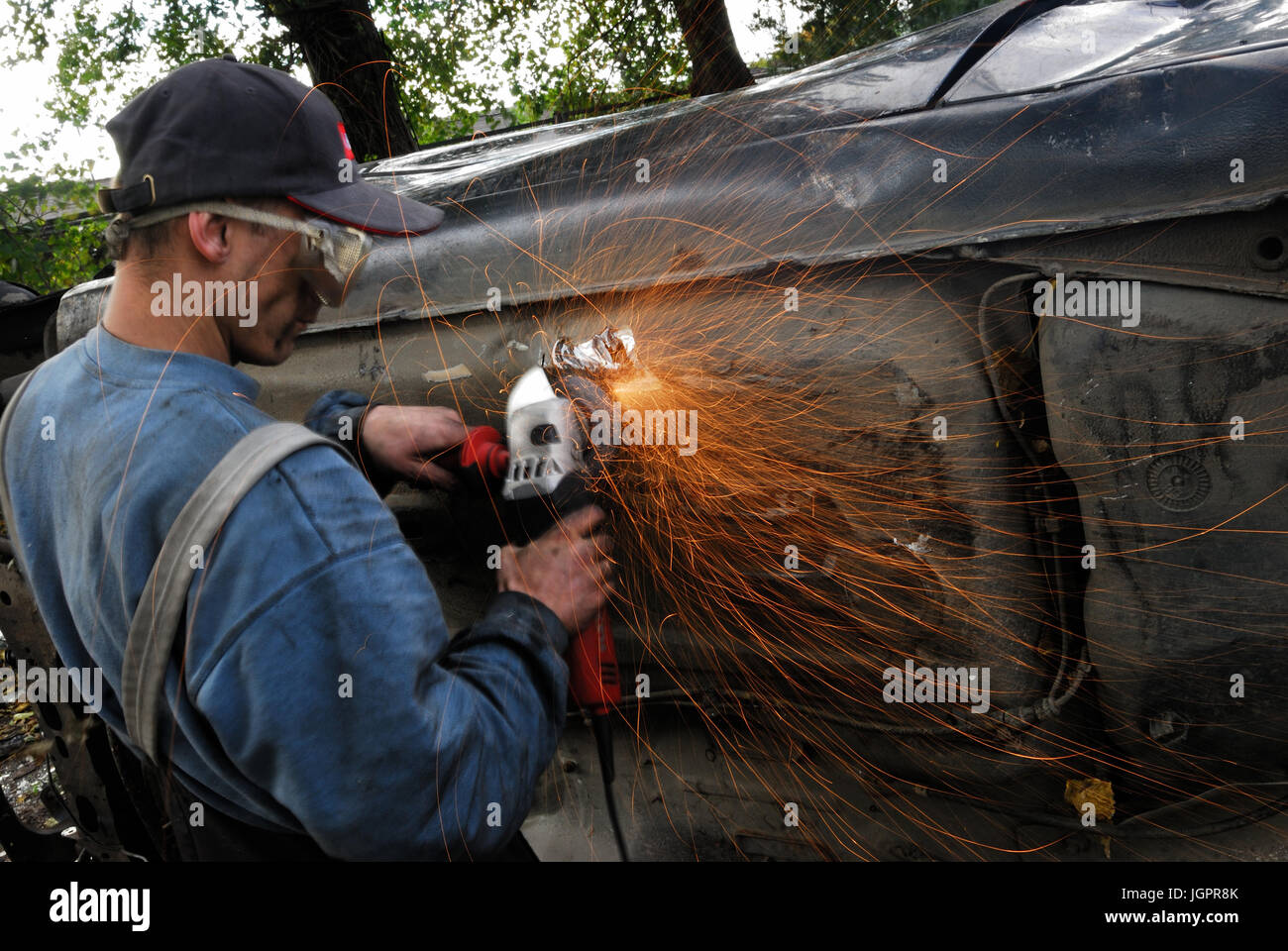 grinder, high, cutting, sparks, danger, safety, hygiene, work, hand ...