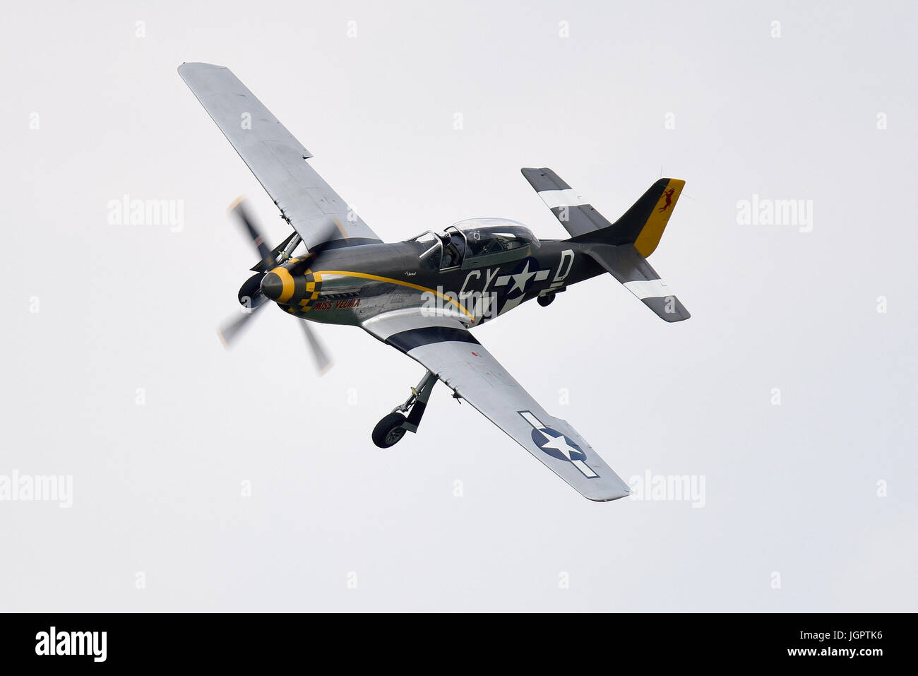'Flying Legends' airshow at Duxford. P-51 Mustang Miss Velma Stock ...