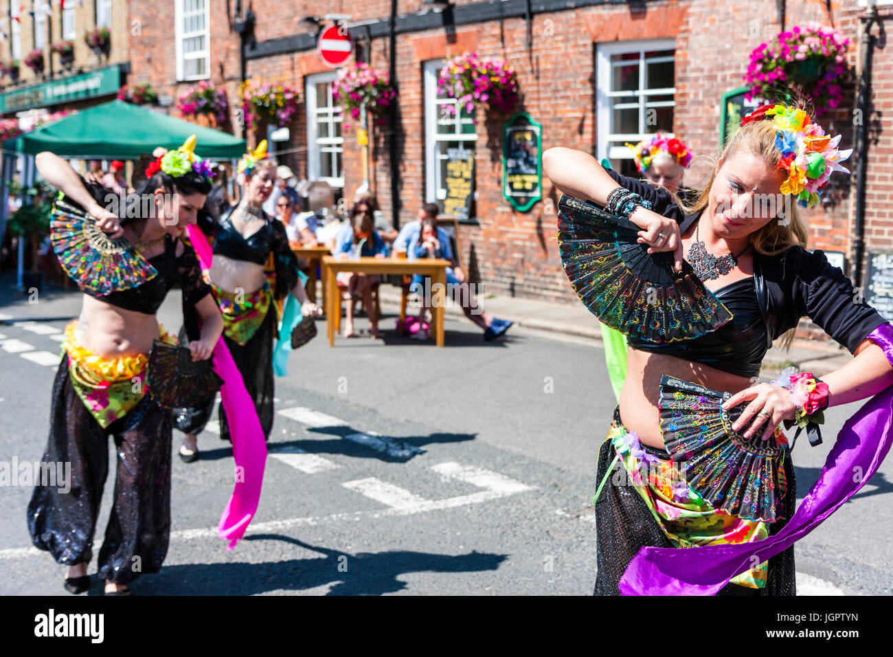 Tribal Banshees belly dancing ladies, 30s 40s, dancing outdoors in ...