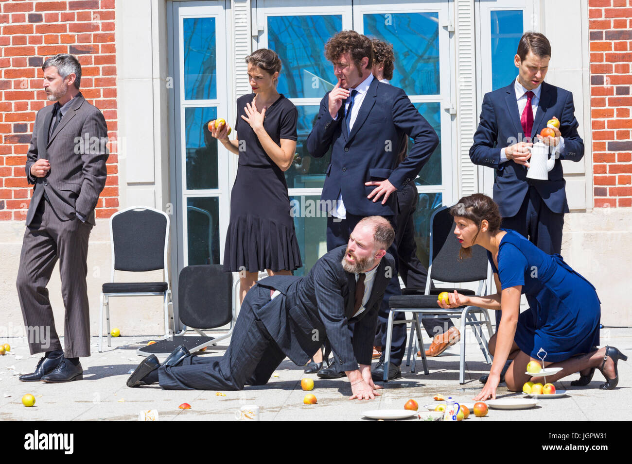 Smashed crockery at tea party hi-res stock photography and images - Alamy