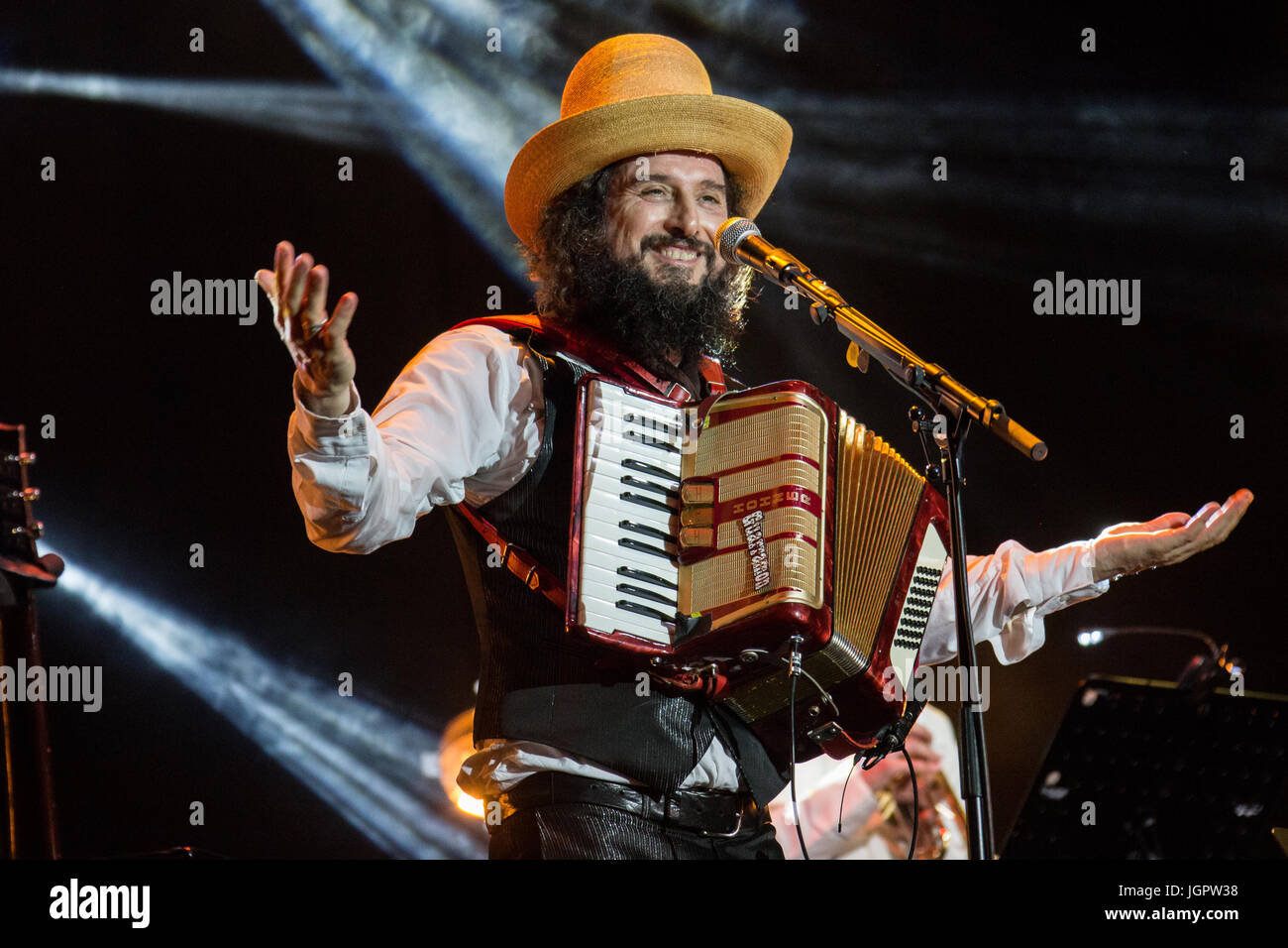 Lugano, Switzerland. 08th July, 2017. The Italian singer-songwriter ...