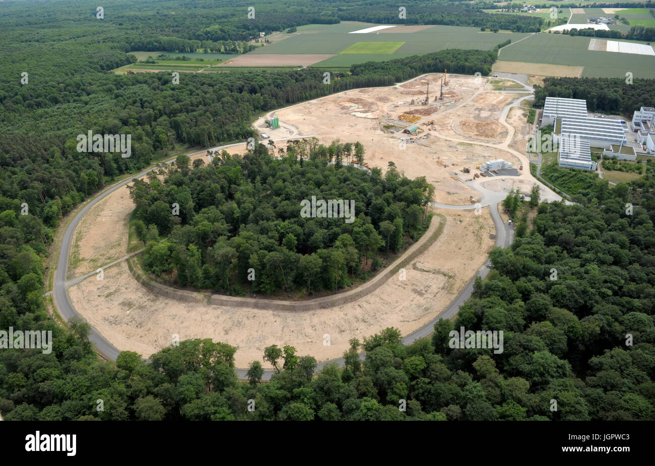 HANDOUT - An aerial view of the construction site for the planned ...
