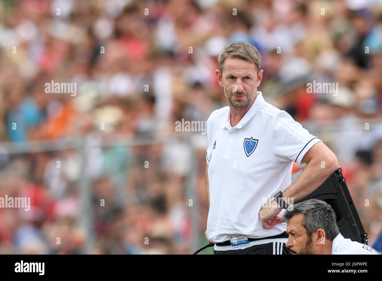 Herzogenaurach, Germany. 9th July, 2017. Erlangen's coach Kevin Oswald ...