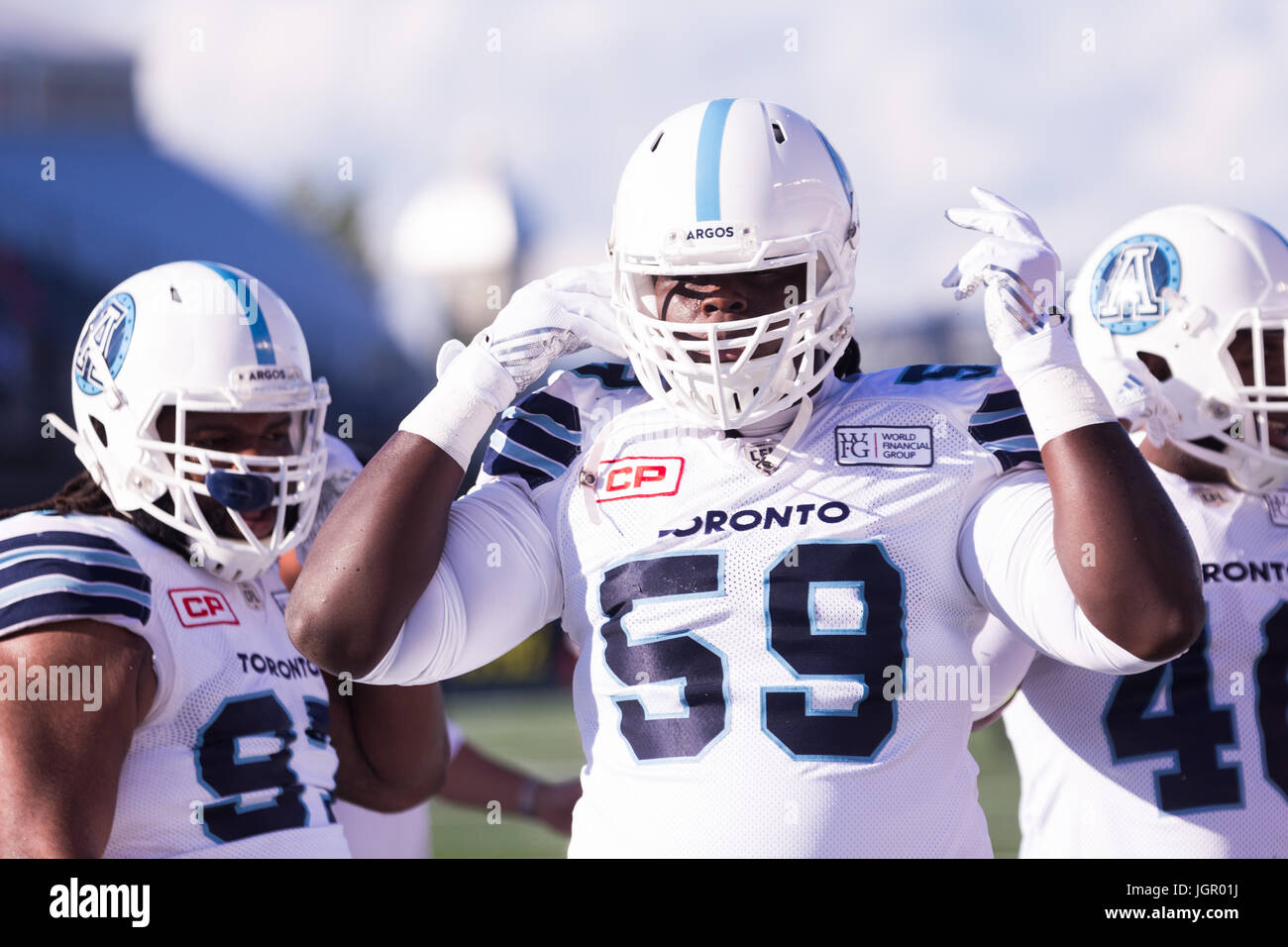 Ottawa, Canada. 08th July, 2017. Toronto Argonauts offensive lineman ...