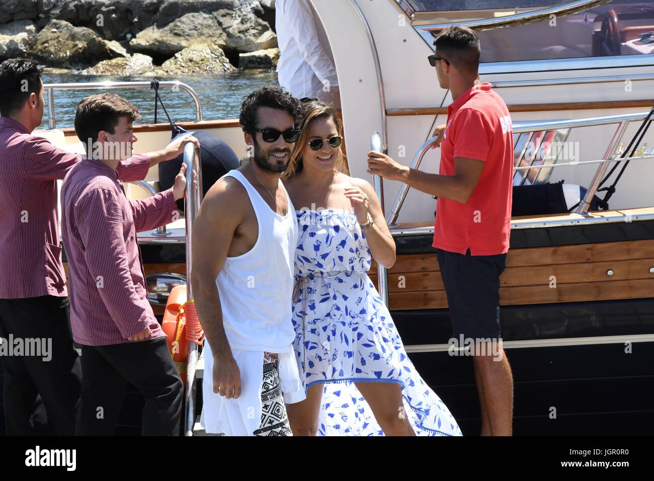 Lacco Ameno (Ischia): Hotel Regina Isabella. Lola Ponce with her ...