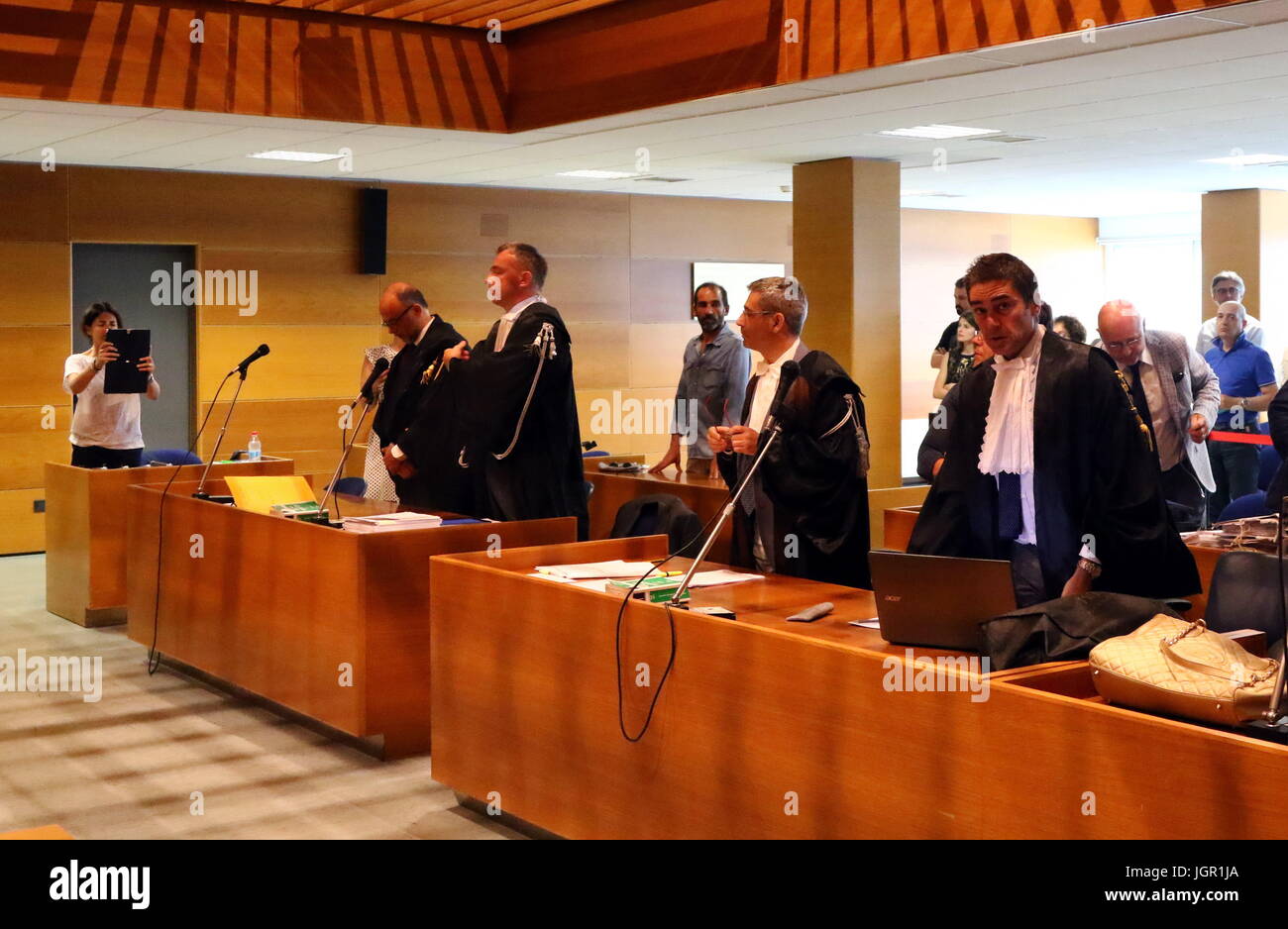 Udine, Italy. 10th Jul, 2017. From right Daniele Fabrizi Ragone's ...