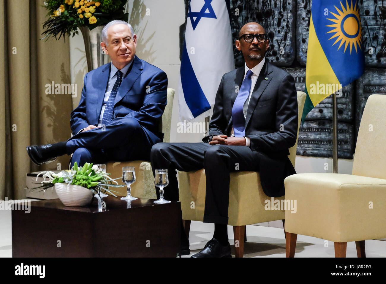 Jerusalem, Israel. 10th July, 2017. Israeli President Rivlin hosts a ...