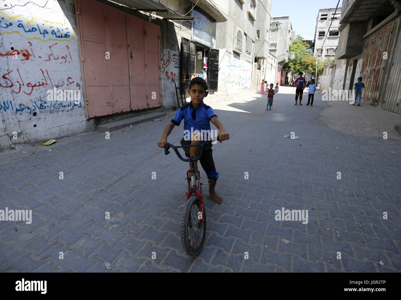Gaza City, The Gaza Strip, Palestine. 9th July, 2017. Palestinian ...