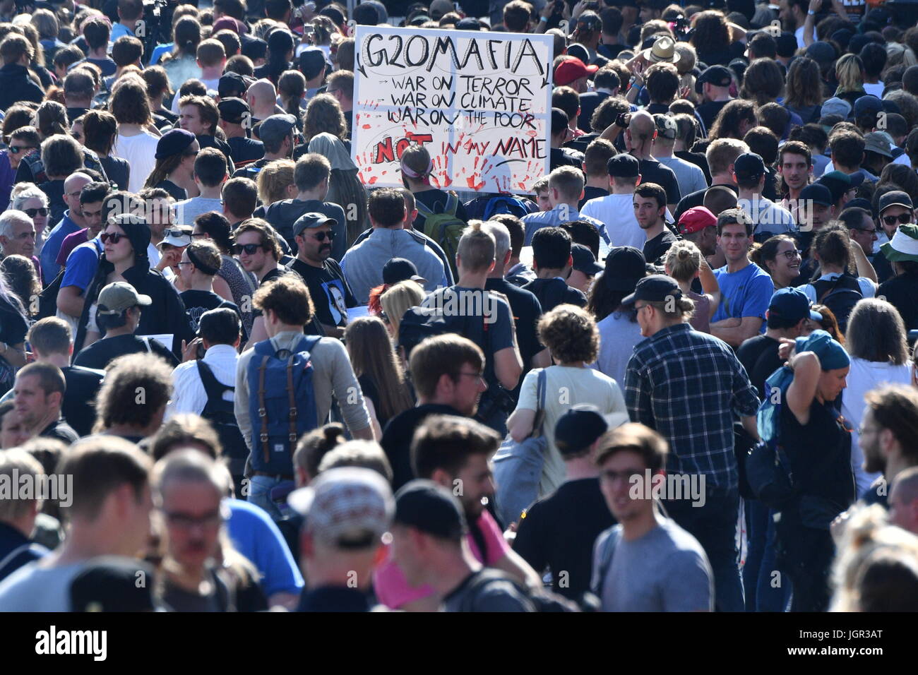 People demonstrate during the "Welcome to Hell" demonstration against ...