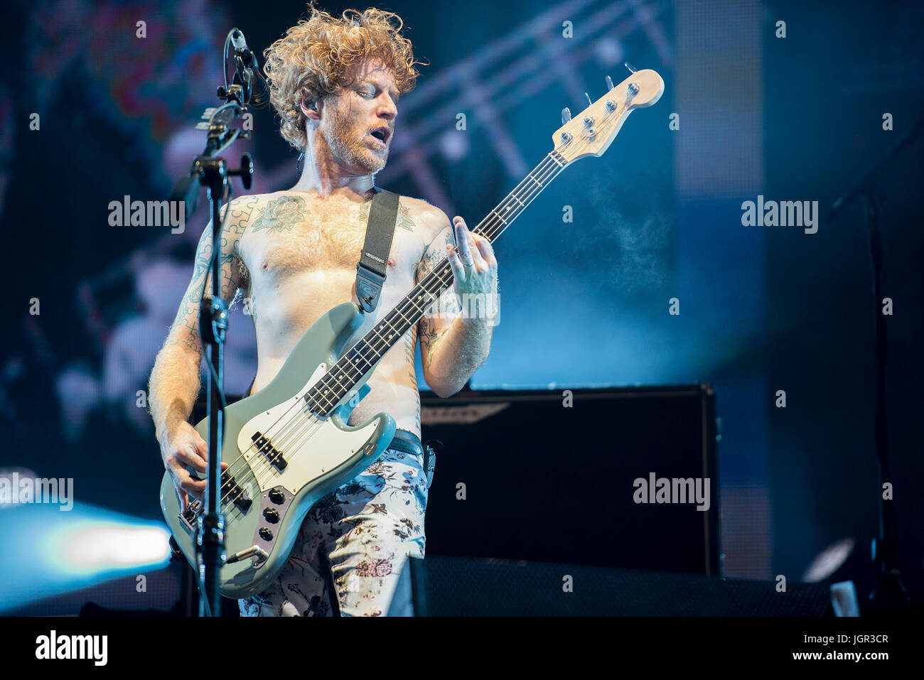 Glasgow, UK. 09th July, 2017. Biffy Clyro headline the 3rd and final ...