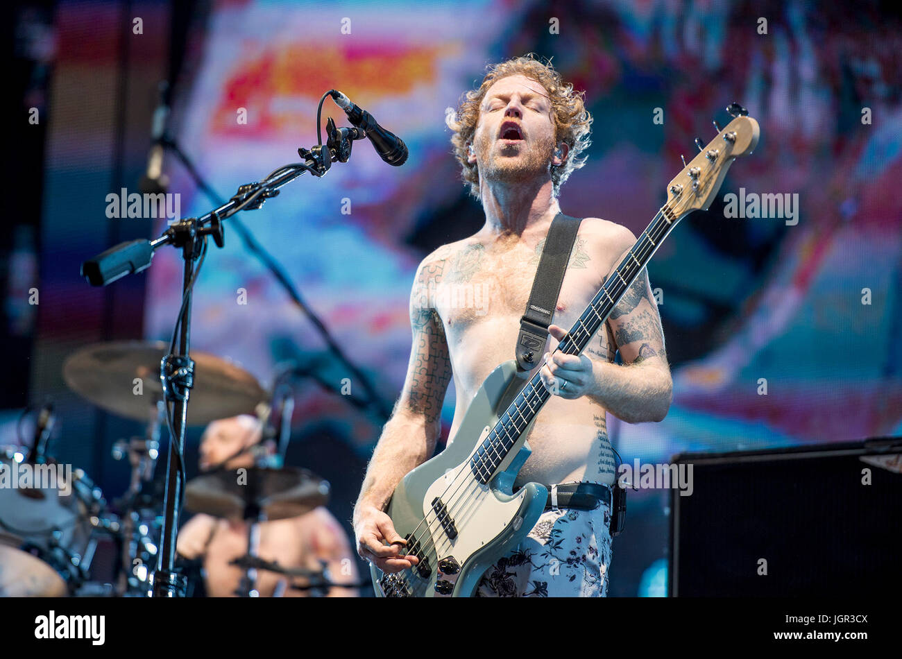 Glasgow, UK. 09th July, 2017. Biffy Clyro headline the 3rd and final ...
